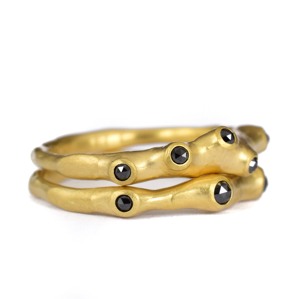 Black Diamond Barnacle Ring Stack – Ninos Studio